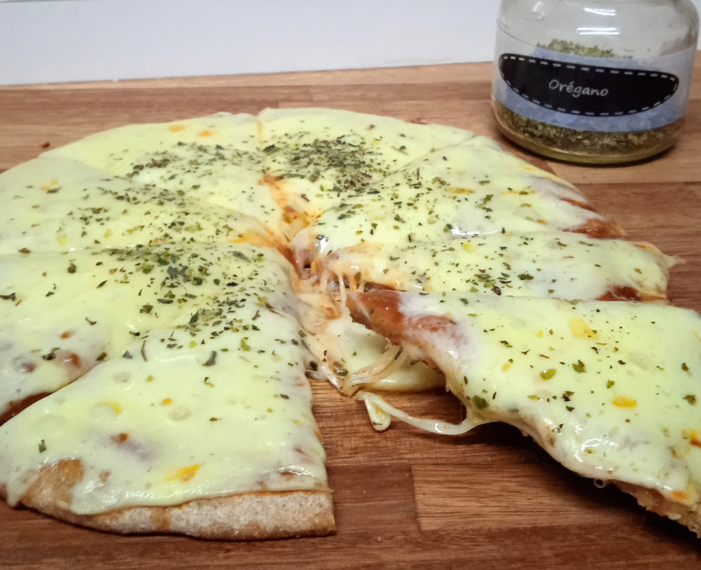 Pizza integral con levadura - Rico Y Sano